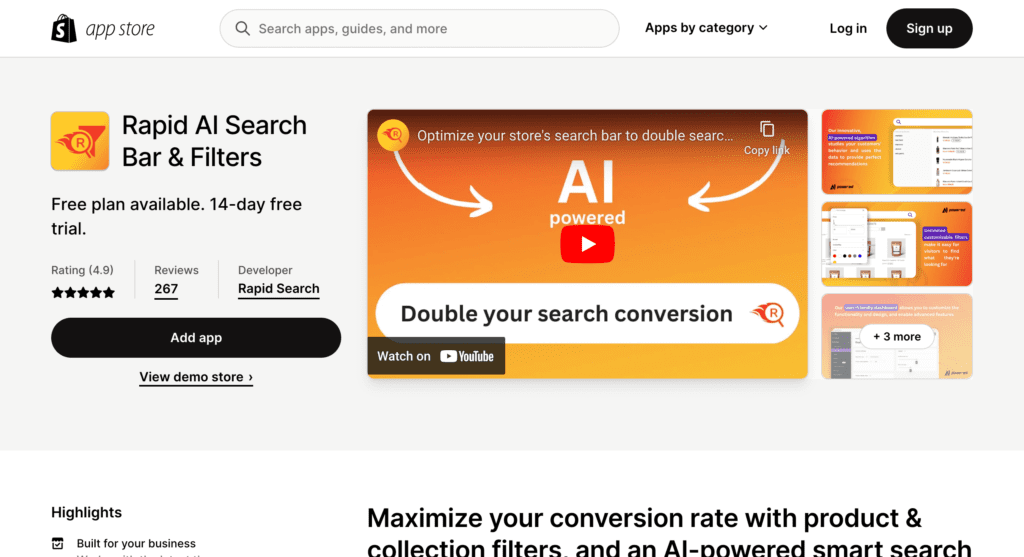 Smart Search Bar & Filters