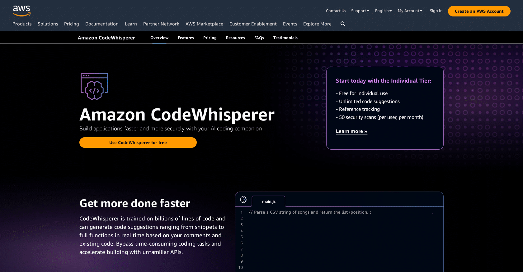 Amazon CodeWhisperer