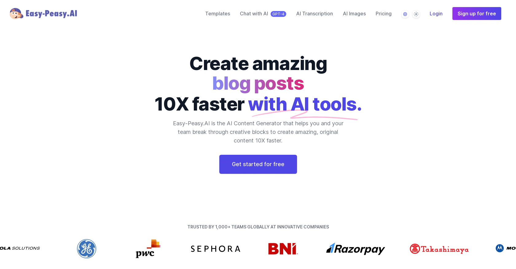 Easy Peasy AI: All-In-One AI Content Creation Tool 2024