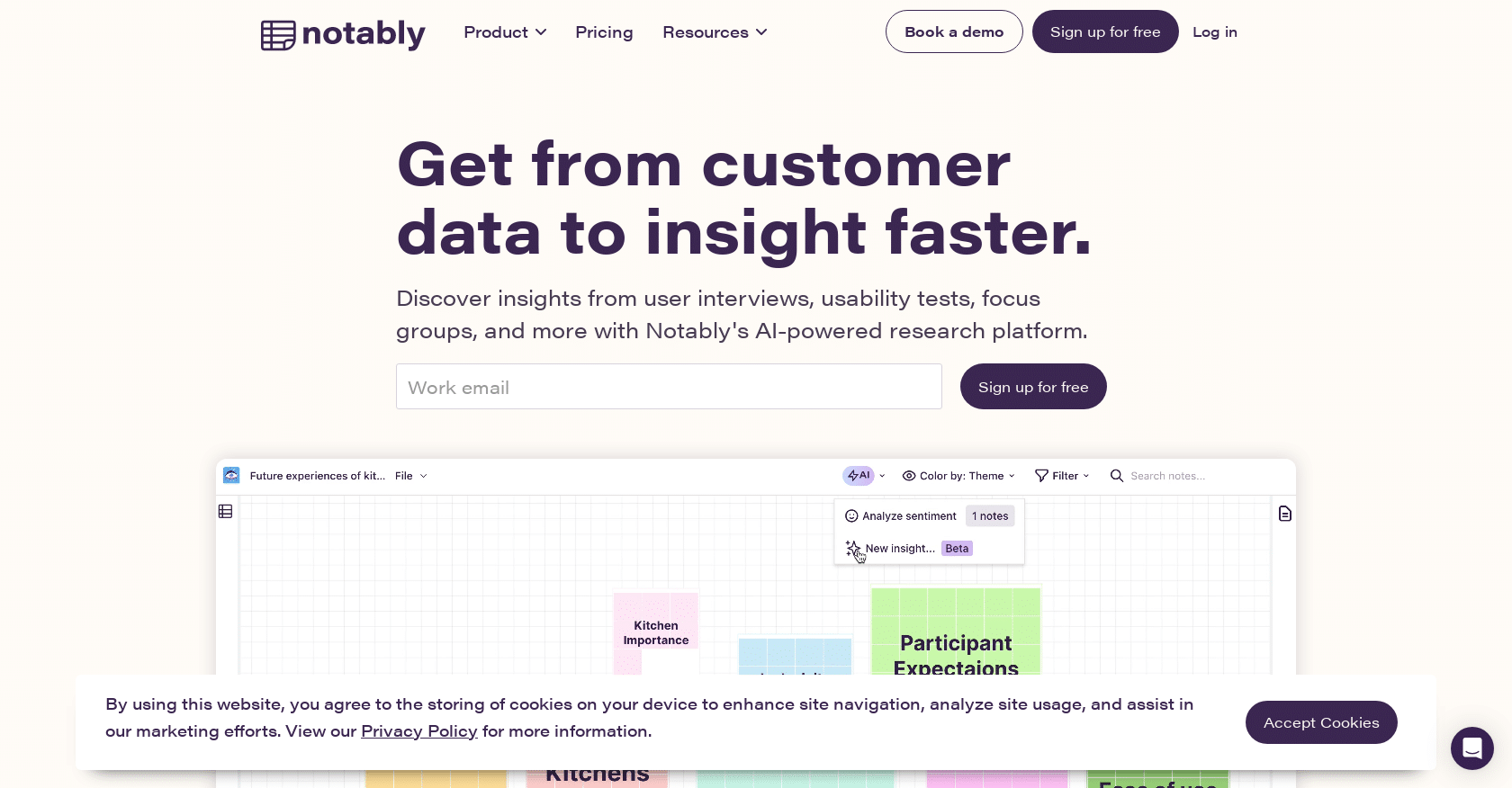 Notably AI: Synthesis platform for user research