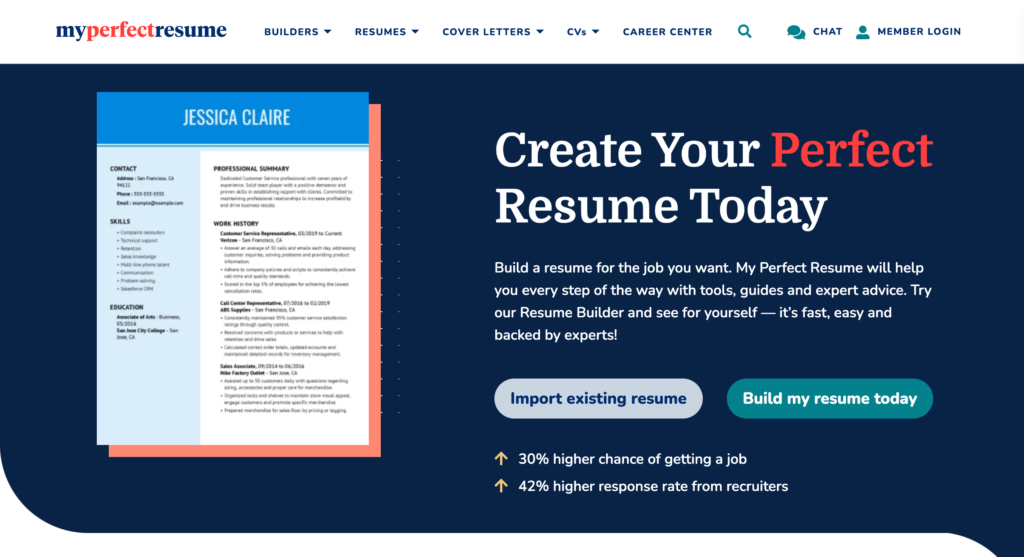 MyPerfectResume - Top Best Tool For Resume For 2024 ( Review 2024)