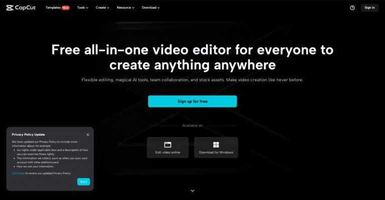 CapCut AI Video Generator Tool Free (Review 2024)