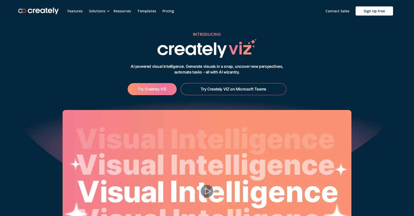 Creately VIZ: AI Powered Visual Intelligence