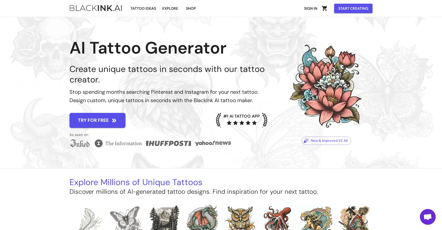 Blackink AI: AI Tattoo Generator