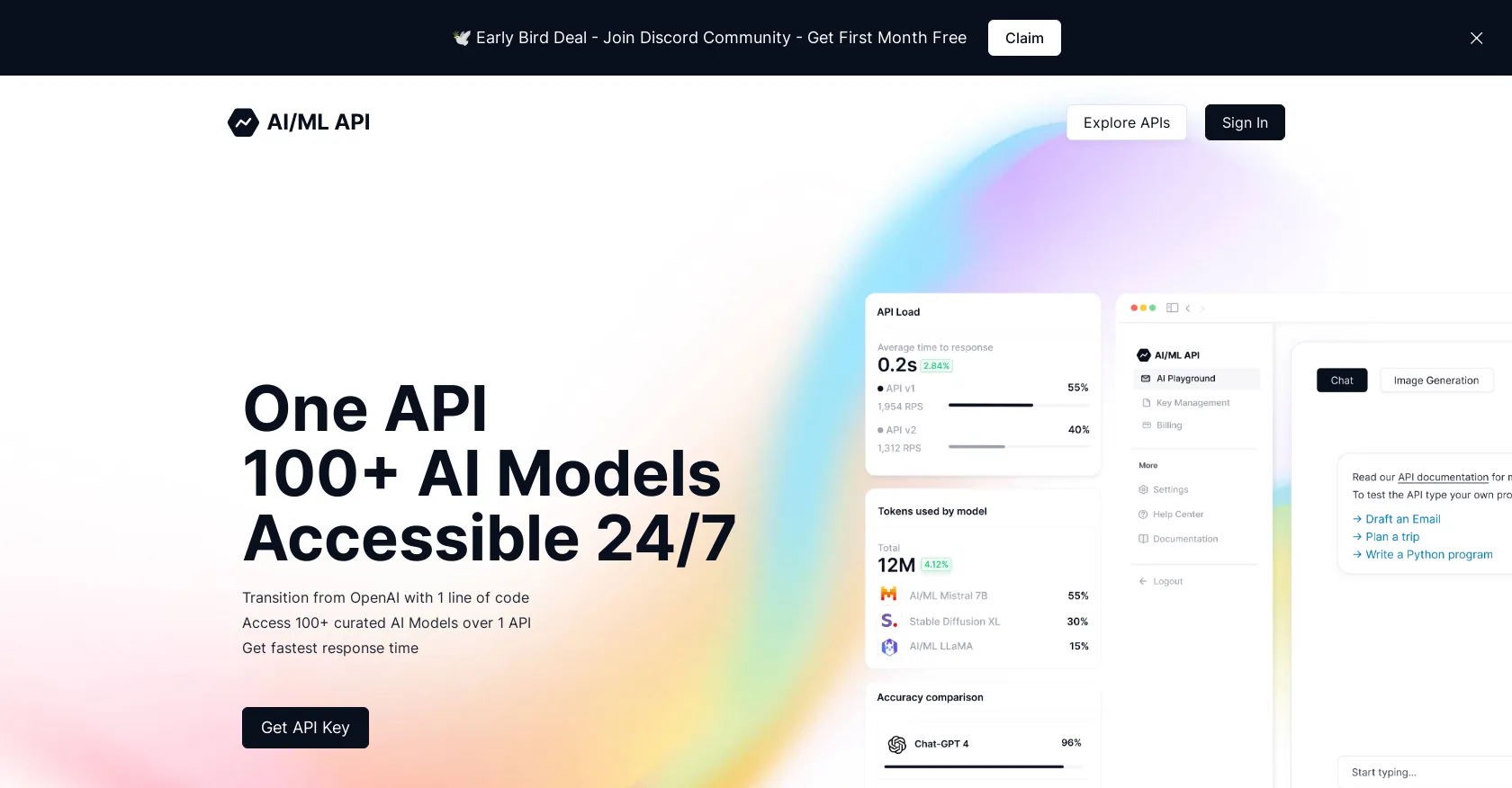 AIML API: 100+ AI API Models